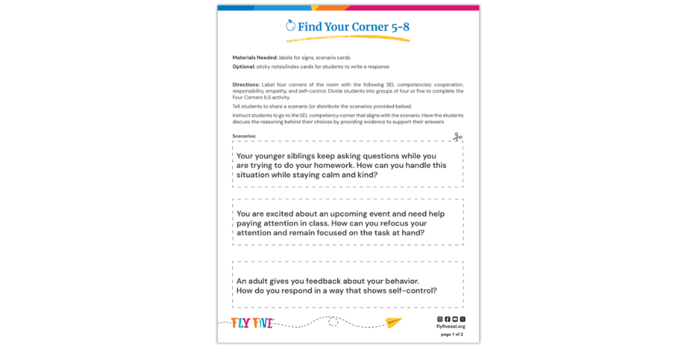Finding Your Corner - Fly Five
