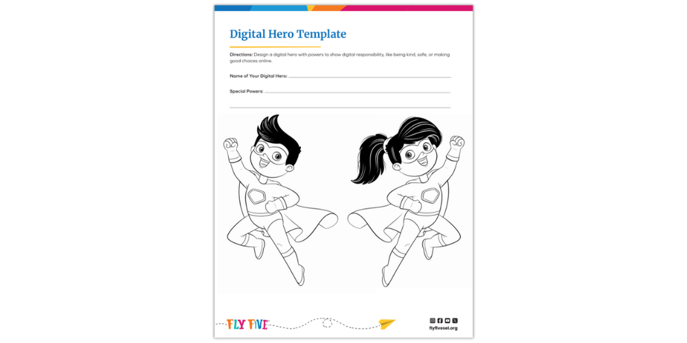 Digital Hero Activity (K-2) - Fly Five