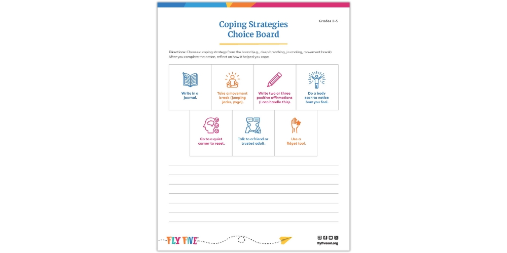 Coping Strategies (Grades 3-5) - Fly Five