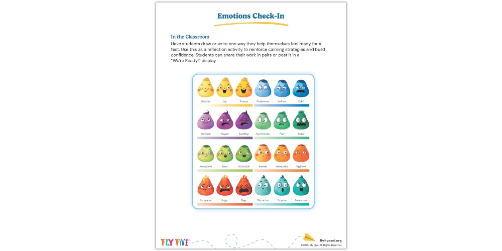 Emotions Check-In (Grades K-2) - Fly Five