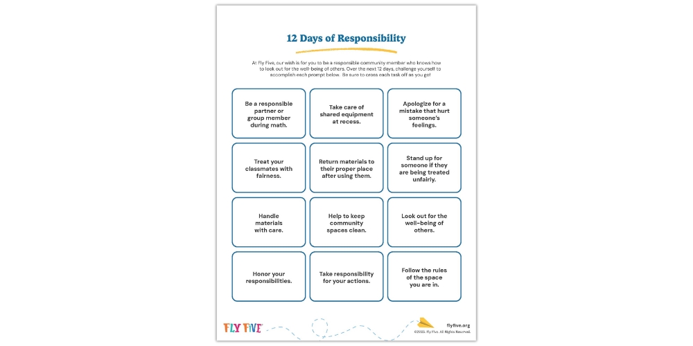 12 Days of Responsibility - Fly Five