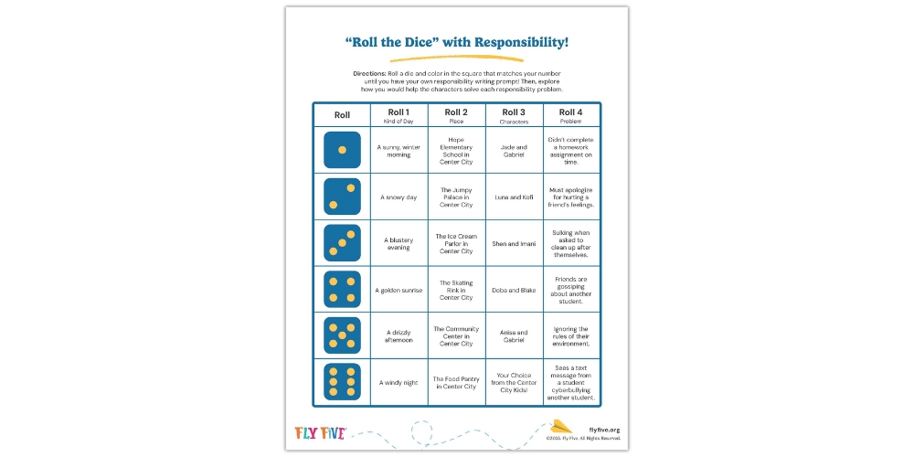 “Roll the Dice” with Responsibility! - Fly Five