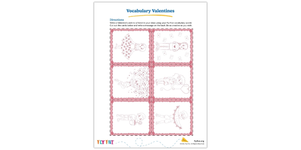 Vocabulary Valentines - Fly Five